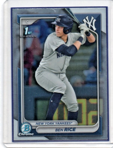 2024 BOWMAN CHROME BCP186 BEN RICE RC NEW YORK YANKEES | eBay