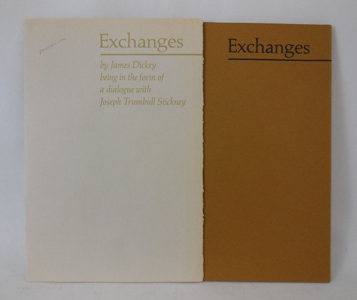 James Dickey / Exchanges Limited Signed Edition 1971 | eBay