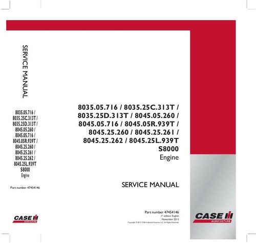 CASE IH 8035.05.716, 8035.25C.313T, 8035.25D.313T, 8045.05.260, 8045.05 ...