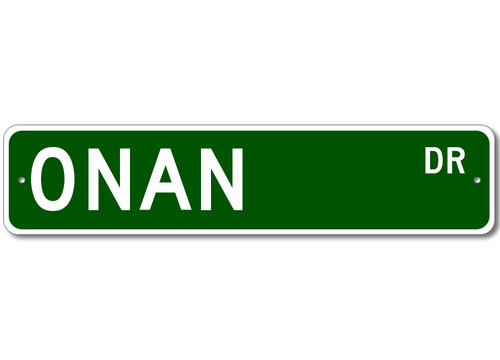 Onan Drive Street Sign Personalized Custom Last Name Metal Sign ...
