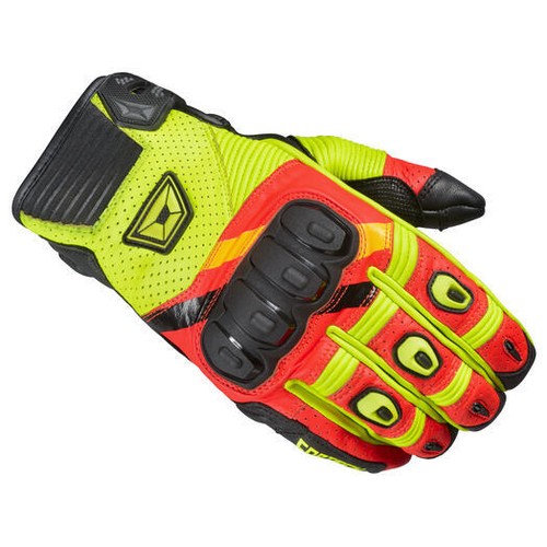 Red/Hi Viz Cortech Manix ST Gloves - MED | eBay