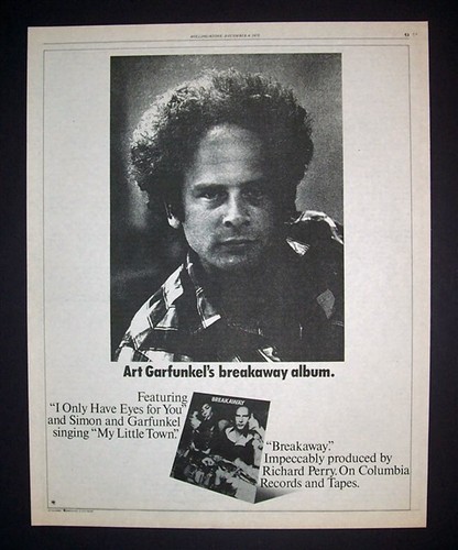 Art Garfunkel Breakaway 1975 Poster Type Ad, Promo Advert v.1 | eBay