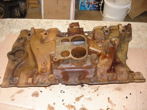 1966 Oldsmobile Cutlass F85 330 V8 4 Barrel Intake Manifold # 390327 GM ...
