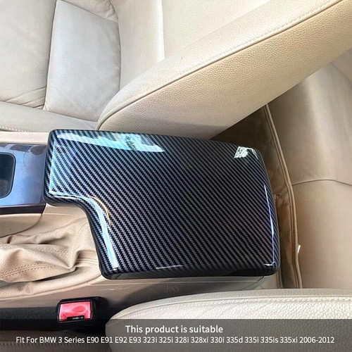 Carbon Fiber Interior Console Armrest Lid Cover Trim for BMW 3er E90 ...