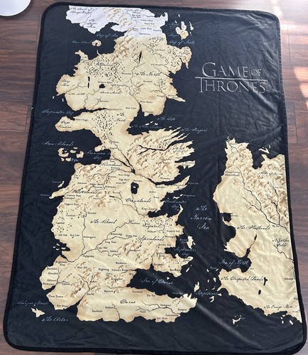 Game of Thrones Westeros Map Plush Gift Throw Blanket HBO Soft Cozy | eBay