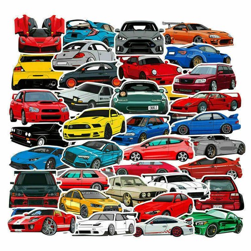 100 Pack JDM Racing Stickers Car Motorcycle Motocross Helmet Laptop ...