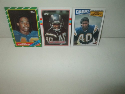 LOT OF 3 GARY ANDERSON 1980s Cards Rookie #233 306 341 SAN DIEGO ...