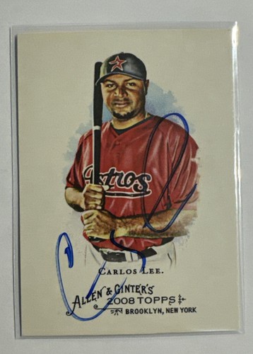 Carlos Lee Houston Astros 2008 Topps Allen & Ginter's Signed Auto #210 ...