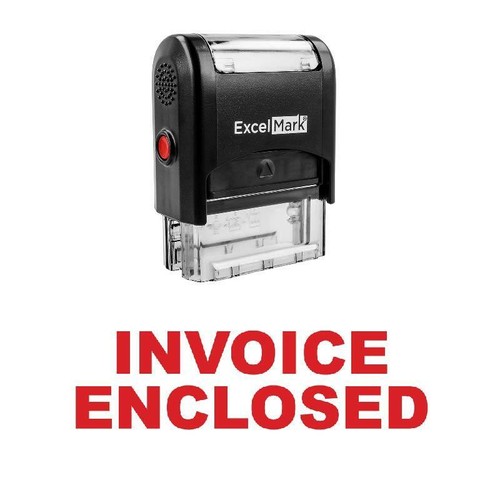 INVOICE ENCLOSED Stamp - Self-Inking / Red | eBay