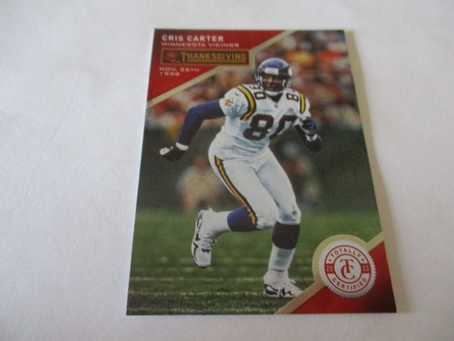 2013 Totally Certified Thanksgiving Red Foil Cris Carter Card #72 | eBay