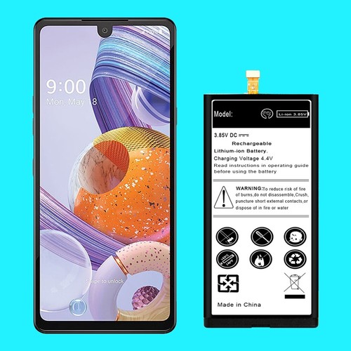 High Power 4600mAh Rechargeable Extended Slim Battery for LG Stylo 6 LM ...