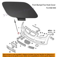 Genuine BMW F80 M3 F82 F83 M4 Front Tow Hook Cover Primed 51118063105 ...