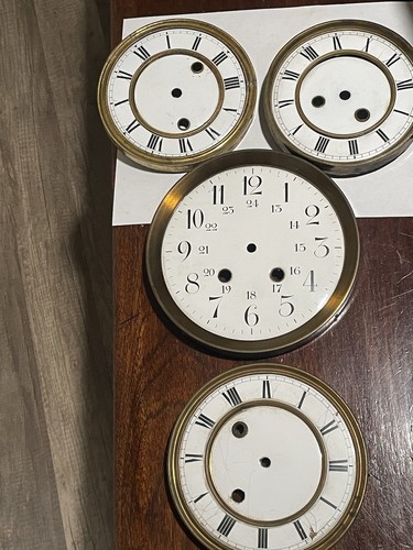 Lot of 4 Antique Porcelain Clock Dials for Parts Or Repair | eBay