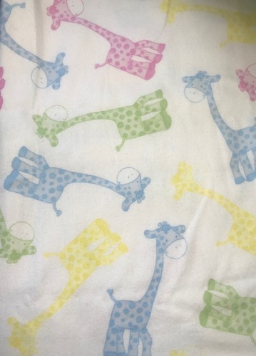 1 yard Hobby Lobby Cotton Flannel in Cuddly Pastel Giraffes Print | eBay