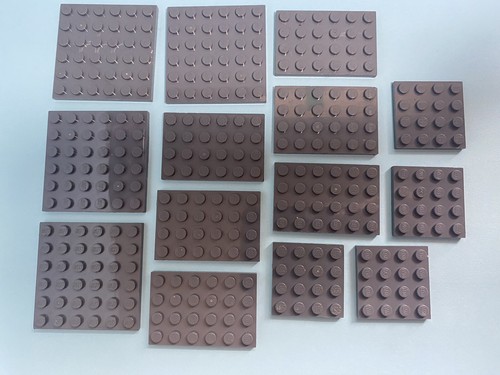 14x LEGO PLATES | 4 Of (6x6) 6 Of (4x6) 4 Of (4x4) | Dark Grey | 3031 ...