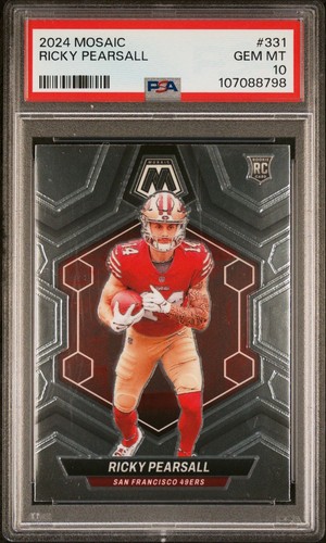 NFL 2024 Mosiac Ricky Pearsall Rookie Card *GEM MINT PSA 10* | eBay