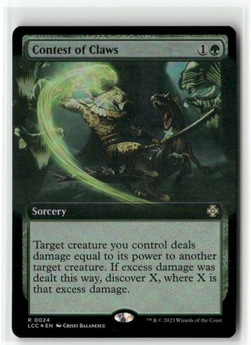 Contest of Claws Extended Art FOIL - Commander The Lost Caverns of ...