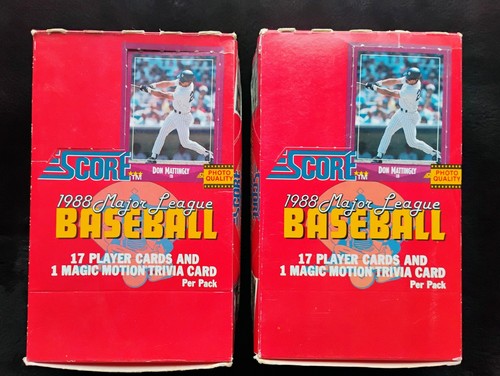 1988 Score Baseball 2 Box Lot Missing 1 Pack 71 Sealed Packs Total | eBay