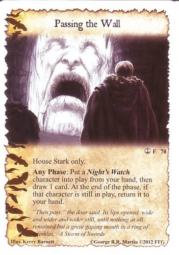 3 x Passing the Wall AGoT LCG 1.0 Game of Thrones A Turn of the Tide 70 ...