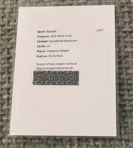 2024 Panini Prizm Cedanne Rafaela Sensational Signatures Auto ...