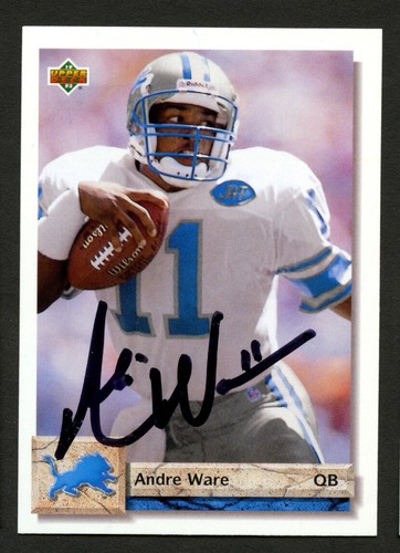 Andre Ware #206 signed autograph auto 1992 Upper Deck Football Trading ...