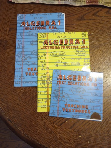 Teaching Textbooks Algebra 1 Disc set w/Solutions Disc NOT SELF GRADING ...