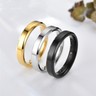 Women Stainless Steel Thin Stackable Ring Plain Band Trendy Jewelry ...