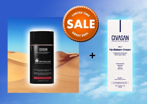 CIVASAN Balm Foam Lotion 30ml BB Cream Sun Screen +CIVASAN Hy+ Balsam ...