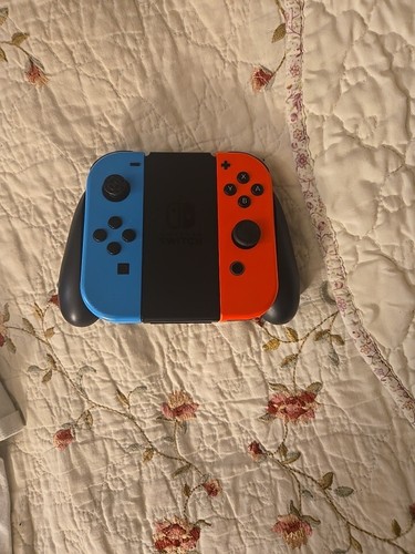 Nintendo Switch Joy Con Controllers Blue/Red (L/R) - OEM Set With Grip ...