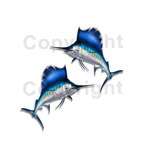 Sailfish Sticker Decal Fishing RV Boat Car Truck Camper Trailer F059 2 ...