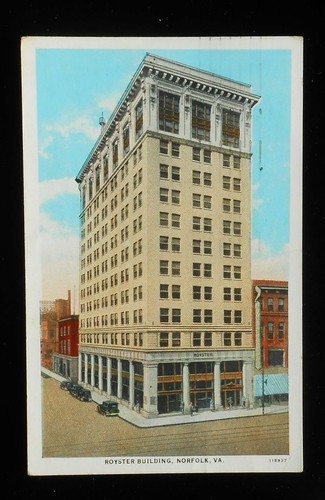 1935 Royster Building Old Cars Norfolk VA Postcard Virginia | eBay