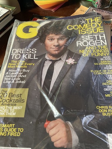 GQ Magazine Aug 2008 Featuring Seth Rogen, Ricky Gervais, Kal Penn ...