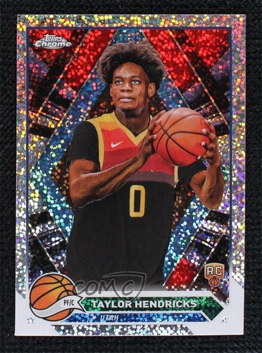 2023-24 Topps Chrome Speckle Refractor /299 Taylor Hendricks #147 ...