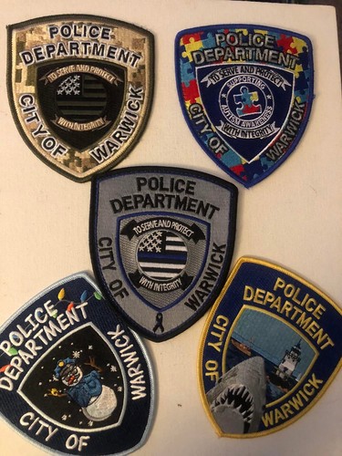 Rhode Island Police - Lot of 5 Warwick Police Patches RI Police | eBay