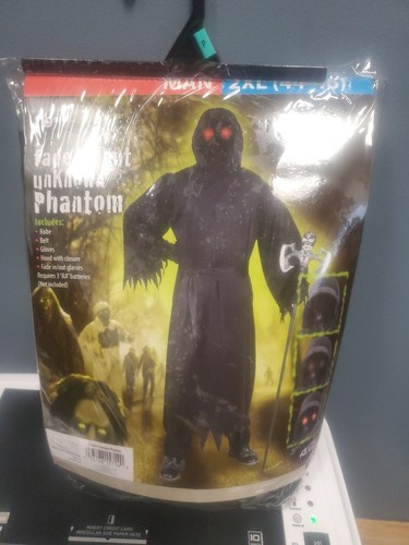 Fade In Out Unknown Phantom Costume Mens 2XL Light Up Cosplay Grim ...