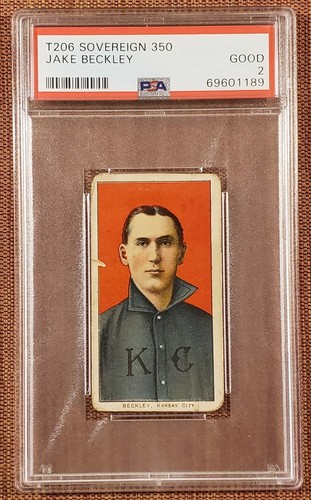 1909 T206 Sovereign 350 Jake Beckley Pirates Reds Cardinals Baseball ...