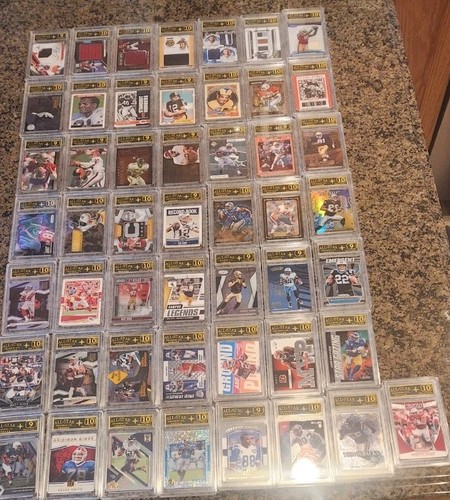 (50) Football Card Graded Lot ASG Graded - Nice Lot - BB | eBay