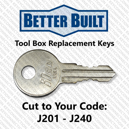 Better Built Truck Tool Box Replacement Key Cut to Code J201 - J240 | eBay