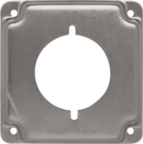 RACO Square Steel Electrical Cover for 1 Receptacle Gray 810C for sale ...