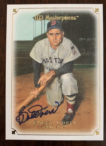 Bobby Doerr Auto Signed 2007 Upper Deck Masterpieces Boston Red Sox In ...