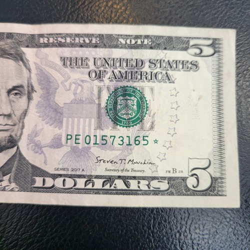 RARE $5 Five Dollar Bill ☆STAR☆ NOTE Series 2017A | eBay