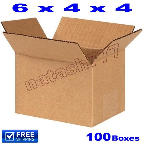 100 - 6x4x4 Cardboard Boxes 32ECT Mailing Packing Shipping Box ...