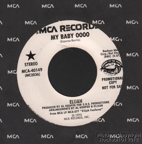(Hear) 1973 Elijah R&B Funk M- DJ 45 (My Baby Oooo) | eBay
