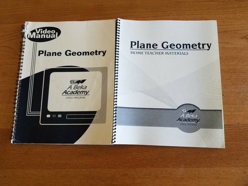 Plane Geometry Video Manual and Home Teacher Materials Abeka Book | eBay
