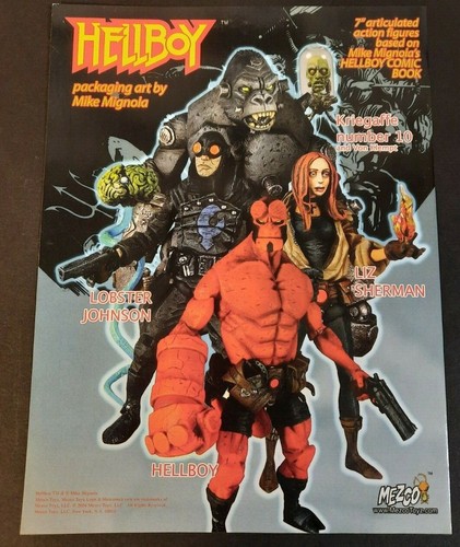 HELLBOY 7" Action Figures LOBSTER JOHNSON Liz ~ Magazine PRINT AD 2004 ...