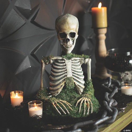 See Video! 4 Ft Mossy Skeleton Animated Halloween Home Decoration ...