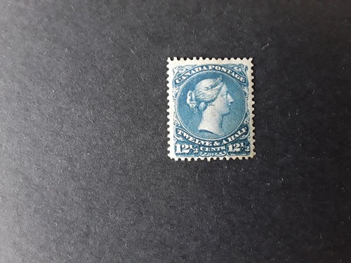 1868 Canada # 28(b), Large Queen Victoria, 12 1/2 cents, deep blue ...