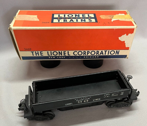 VINTAGE 1950'S LIONEL #3469 O GAUGE AUTOMATIC DUMPING ORE CAR METAL W ...