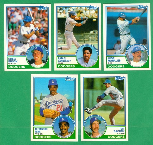 1983 TOPPS TRADED LOS ANGELES DODGERS TEAM SET PENA RC BROCK RC | eBay