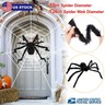 Halloween Big Black Scary 50in Spider Spooky Haunted Home Yard Porch ...